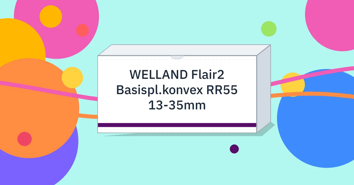 Symbolbild: Packung mit der Aufschrift WELLAND Flair2 Basispl.konvex RR55 13-35mm (PZN 04740604) – Verfügbarkeit und Bezug in Apotheken in Frankfurt am Main