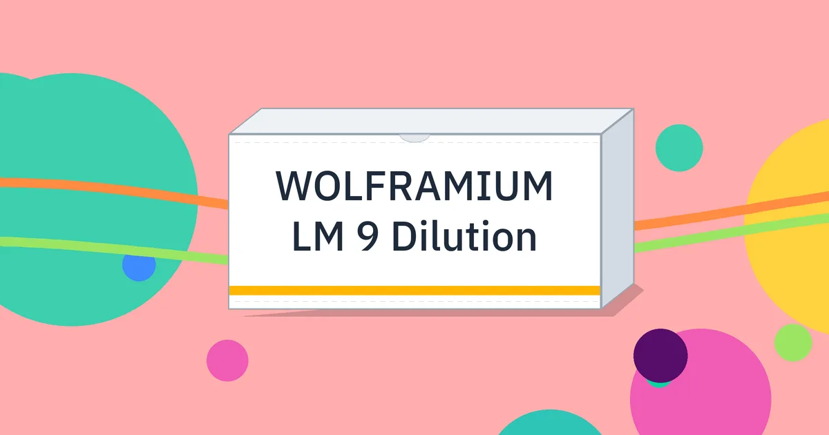 Symbolbild: Packung mit der Aufschrift WOLFRAMIUM LM 9 Dilution (PZN 13280538) – Verfügbarkeit und Bezug in Apotheken in Frankfurt am Main