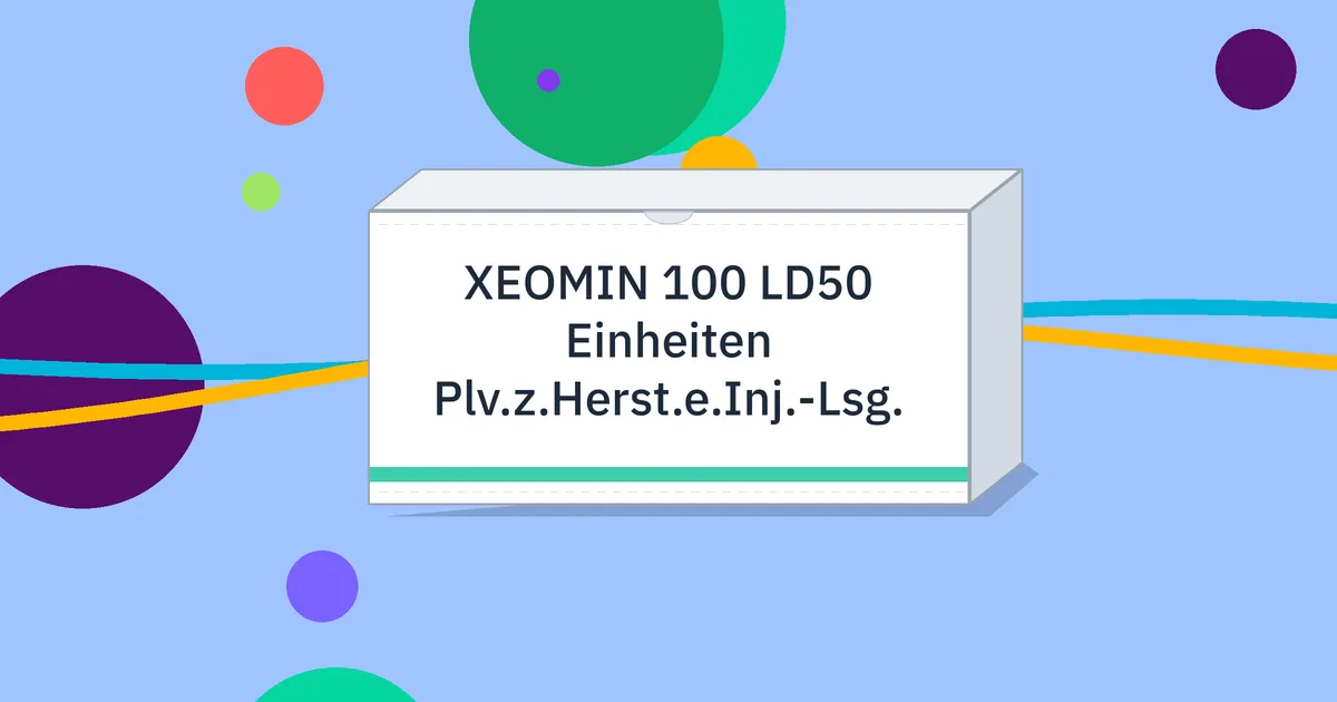 Symbolbild: Packung mit der Aufschrift XEOMIN 100 LD50 Einheiten Plv.z.Herst.e.Inj.-Lsg. (PZN 17981568) – Verfügbarkeit und Bezug in Apotheken in Frankfurt am Main