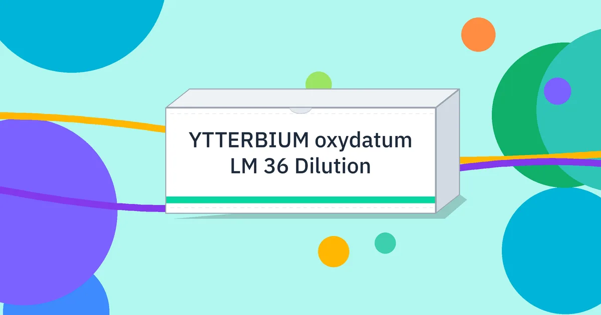 Symbolbild: Packung mit der Aufschrift YTTERBIUM oxydatum LM 36 Dilution (PZN 13287345) – Verfügbarkeit und Bezug in Apotheken in Frankfurt am Main