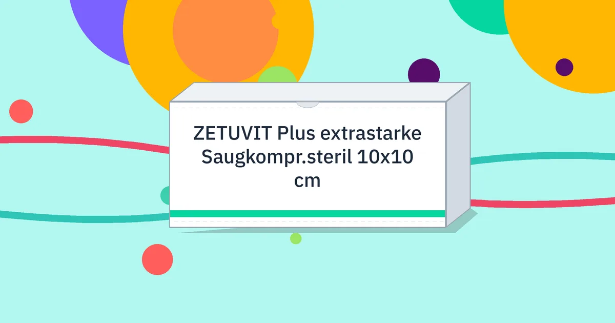 Symbolbild: Packung mit der Aufschrift ZETUVIT Plus extrastarke Saugkompr.steril 10x10 cm (PZN 16023150) – Verfügbarkeit und Bezug in Apotheken in Frankfurt am Main