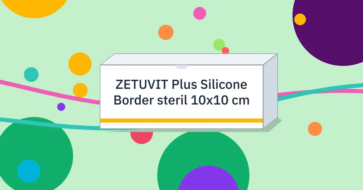 Symbolbild: Packung mit der Aufschrift ZETUVIT Plus Silicone Border steril 10x10 cm (PZN 19157017) – Verfügbarkeit und Bezug in Apotheken in Frankfurt am Main