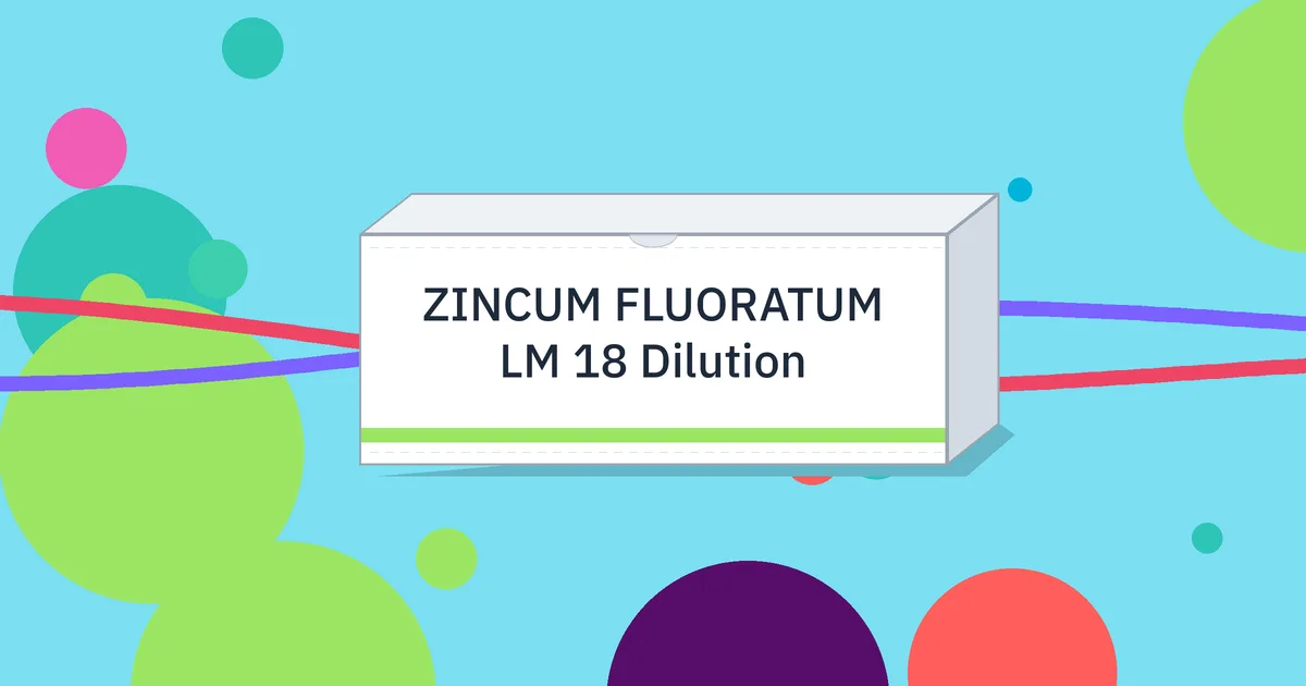 Symbolbild: Packung mit der Aufschrift ZINCUM FLUORATUM LM 18 Dilution (PZN 13293311) – Verfügbarkeit und Bezug in Apotheken in Frankfurt am Main