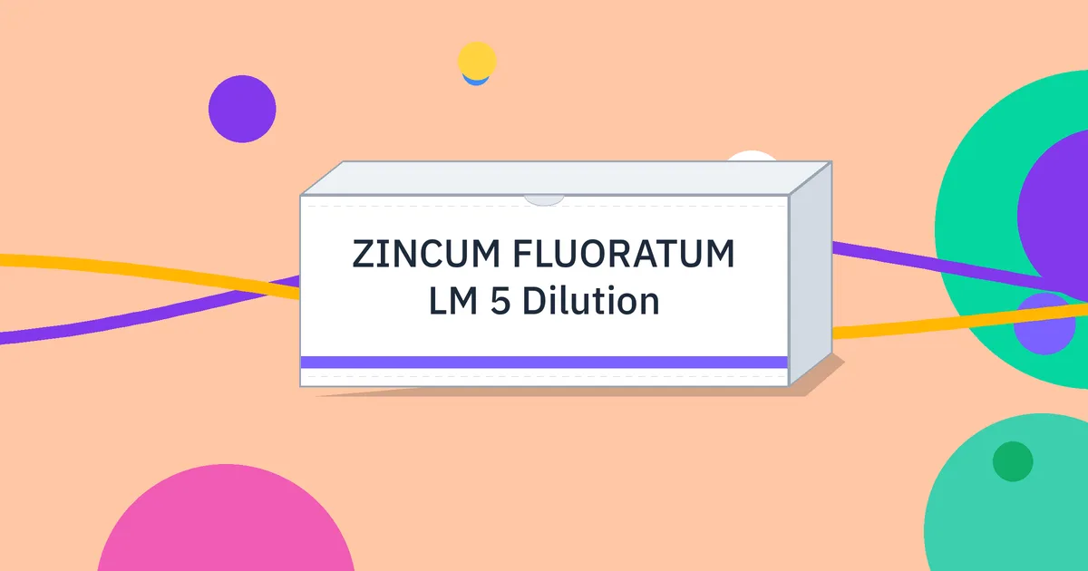 Symbolbild: Packung mit der Aufschrift ZINCUM FLUORATUM LM 5 Dilution (PZN 13293021) – Verfügbarkeit und Bezug in Apotheken in Frankfurt am Main