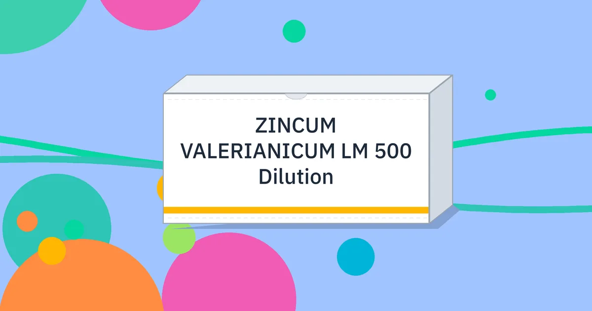 Symbolbild: Packung mit der Aufschrift ZINCUM VALERIANICUM LM 500 Dilution (PZN 13694613) – Verfügbarkeit und Bezug in Apotheken in Frankfurt am Main