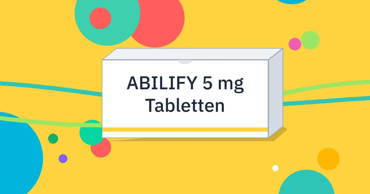 Symbolbild: Packung mit der Aufschrift ABILIFY 5 mg Tabletten (PZN 07550270) – Verfügbarkeit und Bezug in Apotheken in Frankfurt am Main