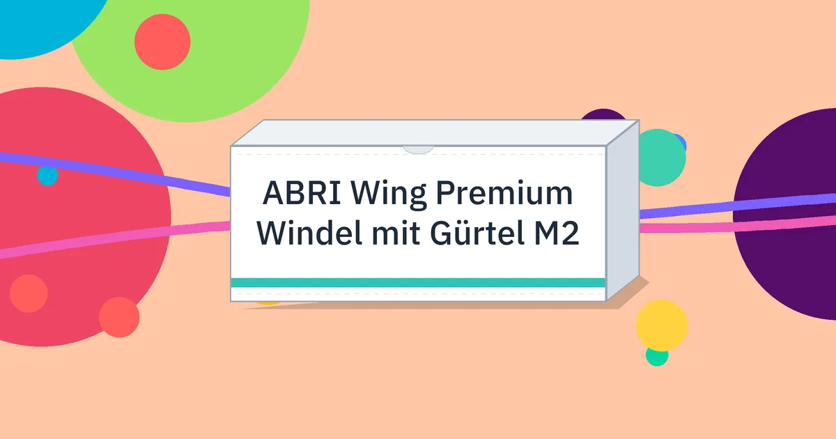 Symbolbild: Packung mit der Aufschrift ABRI Wing Premium Windel mit Gürtel M2 (PZN 14409164) – Verfügbarkeit und Bezug in Apotheken in Frankfurt am Main