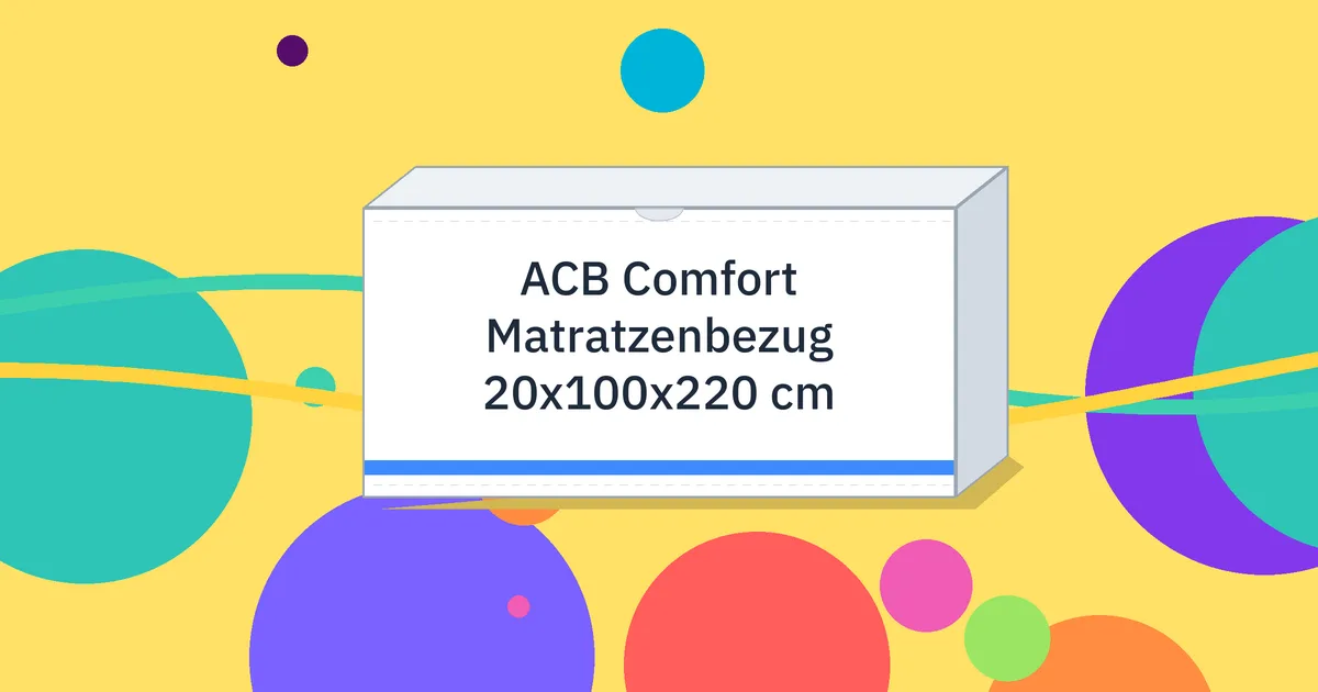 Symbolbild: Packung mit der Aufschrift ACB Comfort Matratzenbezug 20x100x220 cm (PZN 06878399) – Verfügbarkeit und Bezug in Apotheken in Frankfurt am Main