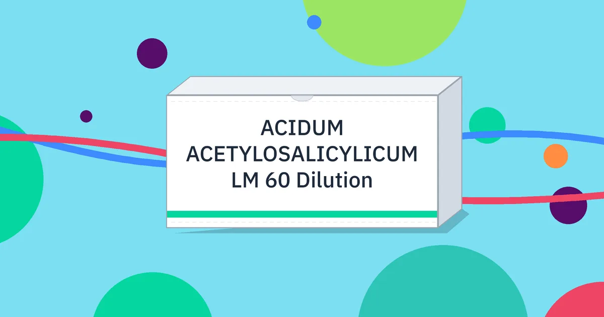 Symbolbild: Packung mit der Aufschrift ACIDUM ACETYLOSALICYLICUM LM 60 Dilution (PZN 13268402) – Verfügbarkeit und Bezug in Apotheken in Frankfurt am Main