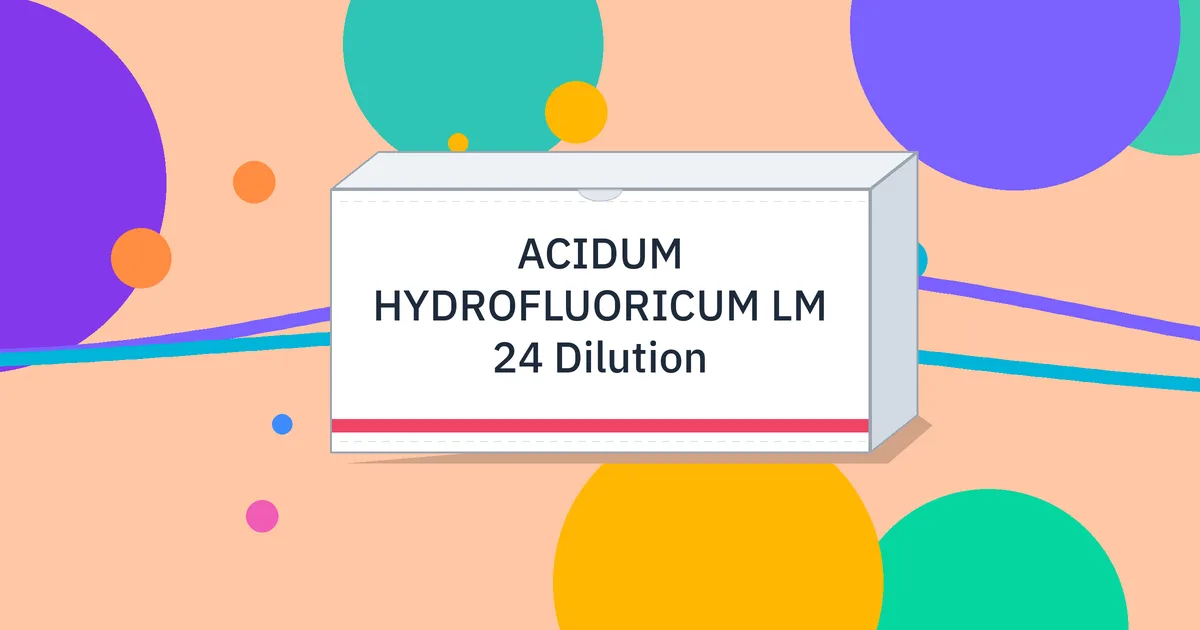 Symbolbild: Packung mit der Aufschrift ACIDUM HYDROFLUORICUM LM 24 Dilution (PZN 13500514) – Verfügbarkeit und Bezug in Apotheken in Frankfurt am Main