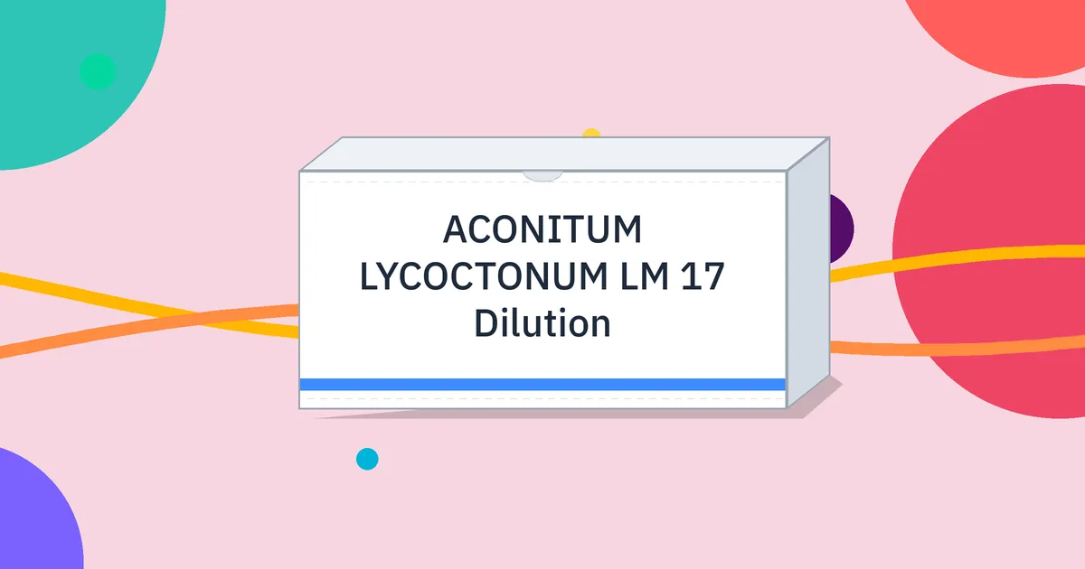 Symbolbild: Packung mit der Aufschrift ACONITUM LYCOCTONUM LM 17 Dilution (PZN 13291720) – Verfügbarkeit und Bezug in Apotheken in Frankfurt am Main