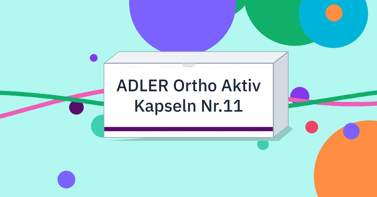 Symbolbild: Packung mit der Aufschrift ADLER Ortho Aktiv Kapseln Nr.11 (PZN 06122164) – Verfügbarkeit und Bezug in Apotheken in Frankfurt am Main