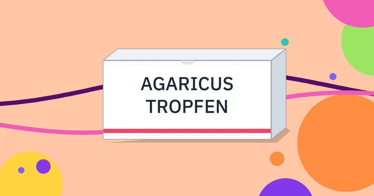 Symbolbild: Packung mit der Aufschrift AGARICUS TROPFEN (PZN 15229286) – Verfügbarkeit und Bezug in Apotheken in Frankfurt am Main