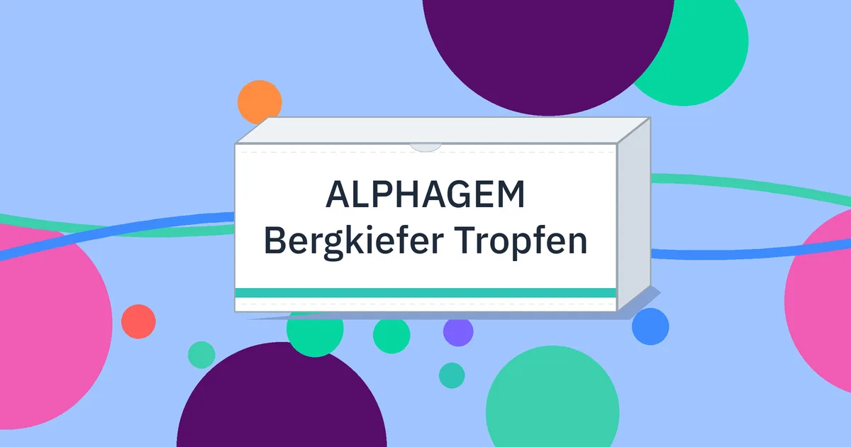 Symbolbild: Packung mit der Aufschrift ALPHAGEM Bergkiefer Tropfen (PZN 20297309) – Verfügbarkeit und Bezug in Apotheken in Frankfurt am Main