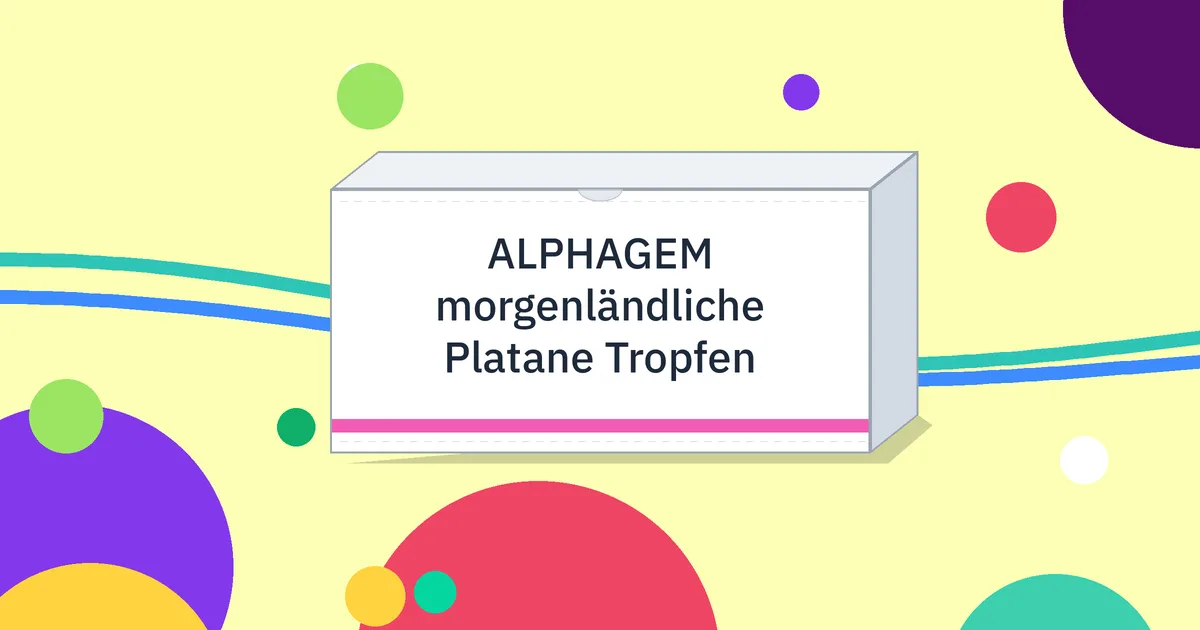 Symbolbild: Packung mit der Aufschrift ALPHAGEM morgenländliche Platane Tropfen (PZN 20298160) – Verfügbarkeit und Bezug in Apotheken in Frankfurt am Main