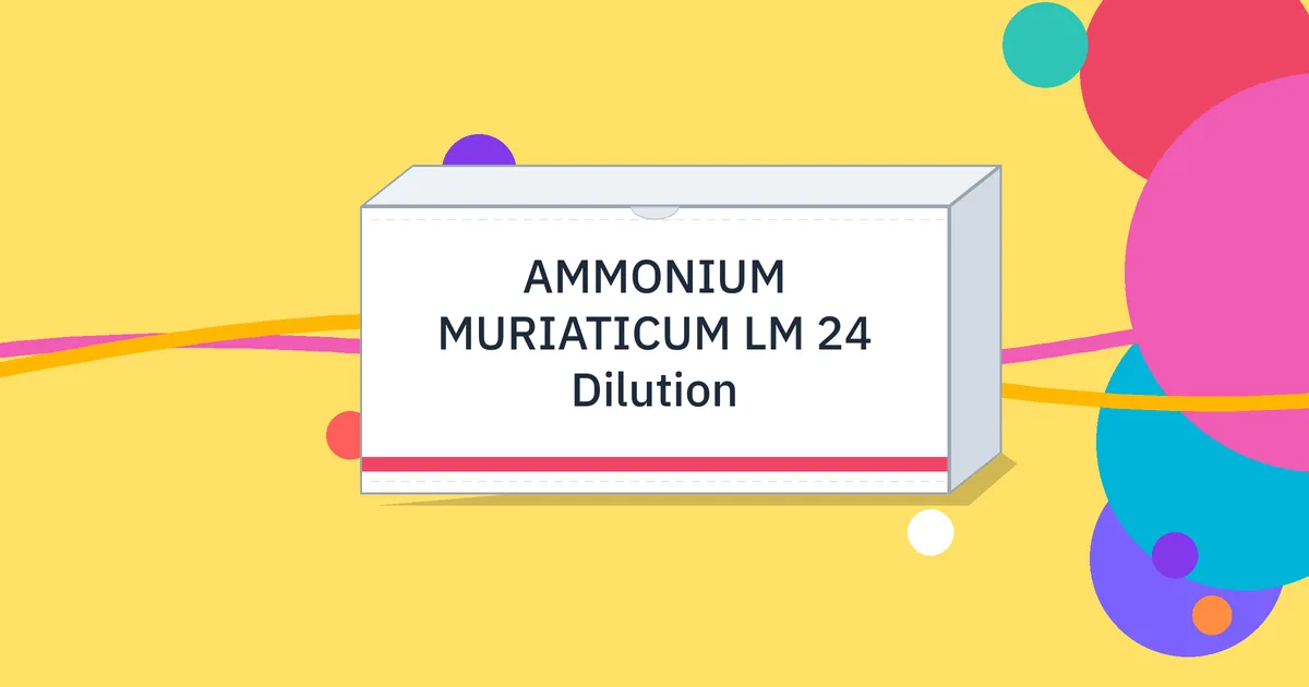 Symbolbild: Packung mit der Aufschrift AMMONIUM MURIATICUM LM 24 Dilution (PZN 12761193) – Verfügbarkeit und Bezug in Apotheken in Frankfurt am Main