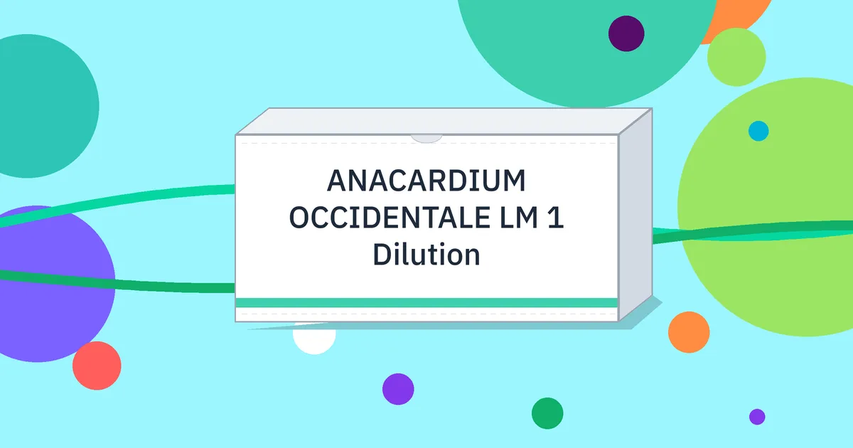 Symbolbild: Packung mit der Aufschrift ANACARDIUM OCCIDENTALE LM 1 Dilution (PZN 13327292) – Verfügbarkeit und Bezug in Apotheken in Frankfurt am Main