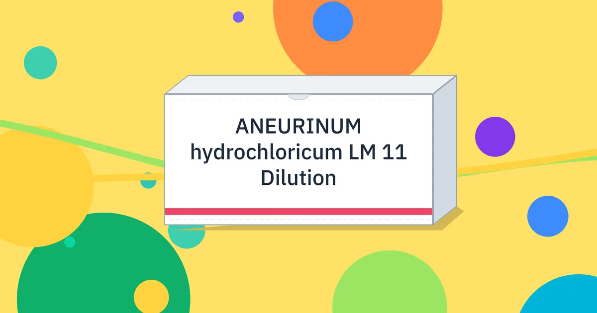Symbolbild: Packung mit der Aufschrift ANEURINUM hydrochloricum LM 11 Dilution (PZN 13367506) – Verfügbarkeit und Bezug in Apotheken in Frankfurt am Main