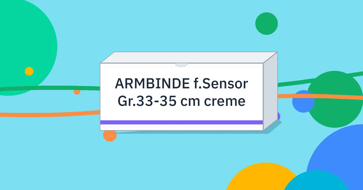 Symbolbild: Packung mit der Aufschrift ARMBINDE f.Sensor Gr.33-35 cm creme (PZN 12461491) – Verfügbarkeit und Bezug in Apotheken in Frankfurt am Main