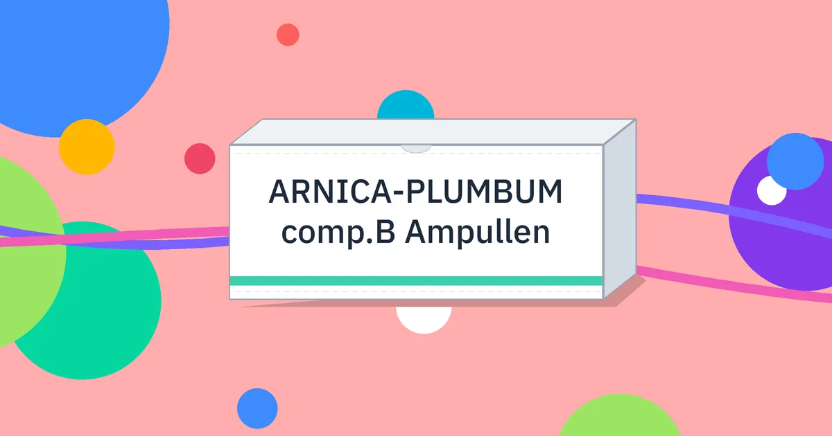 Symbolbild: Packung mit der Aufschrift ARNICA-PLUMBUM comp.B Ampullen (PZN 01750714) – Verfügbarkeit und Bezug in Apotheken in Frankfurt am Main
