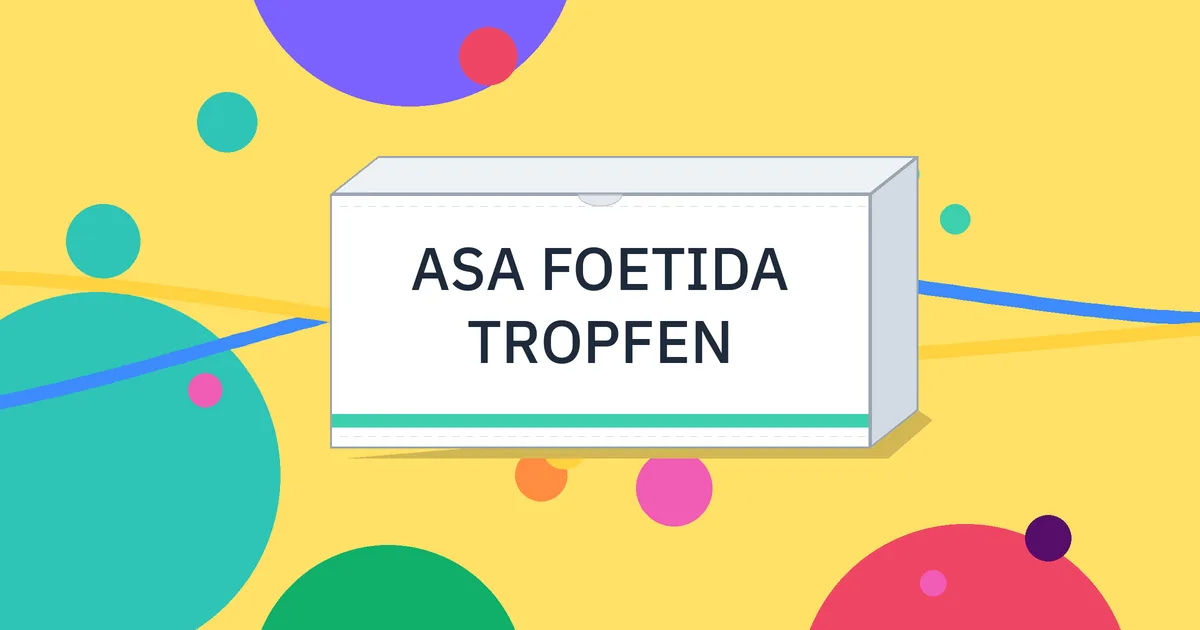 Symbolbild: Packung mit der Aufschrift ASA FOETIDA TROPFEN (PZN 15230220) – Verfügbarkeit und Bezug in Apotheken in Frankfurt am Main
