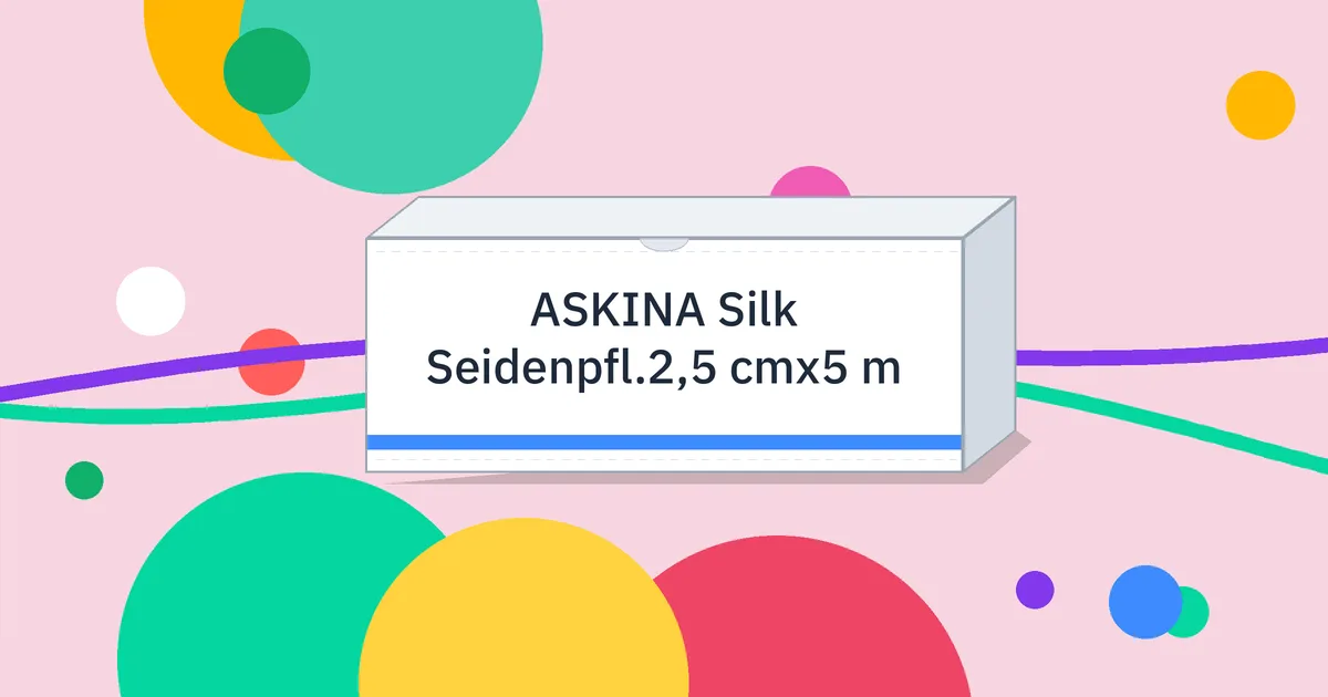 Symbolbild: Packung mit der Aufschrift ASKINA Silk Seidenpfl.2,5 cmx5 m (PZN 20056994) – Verfügbarkeit und Bezug in Apotheken in Frankfurt am Main