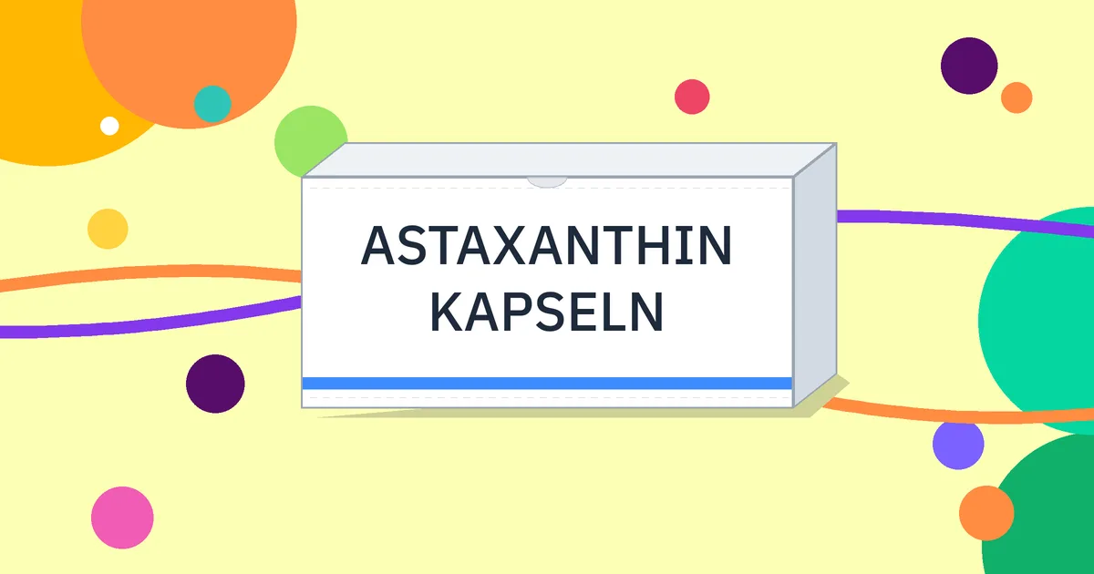 Symbolbild: Packung mit der Aufschrift ASTAXANTHIN KAPSELN (PZN 10707717) – Verfügbarkeit und Bezug in Apotheken in Frankfurt am Main