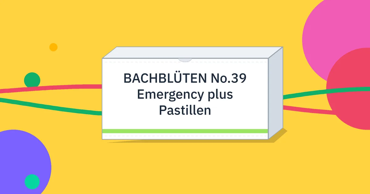 Symbolbild: Packung mit der Aufschrift BACHBLÜTEN No.39 Emergency plus Pastillen (PZN 16898115) – Verfügbarkeit und Bezug in Apotheken in Frankfurt am Main