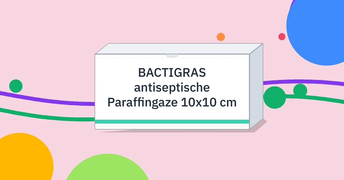 Symbolbild: Packung mit der Aufschrift BACTIGRAS antiseptische Paraffingaze 10x10 cm (PZN 14034014) – Verfügbarkeit und Bezug in Apotheken in Frankfurt am Main