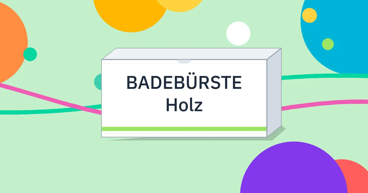 Symbolbild: Packung mit der Aufschrift BADEBÜRSTE Holz (PZN 01334507) – Verfügbarkeit und Bezug in Apotheken in Frankfurt am Main