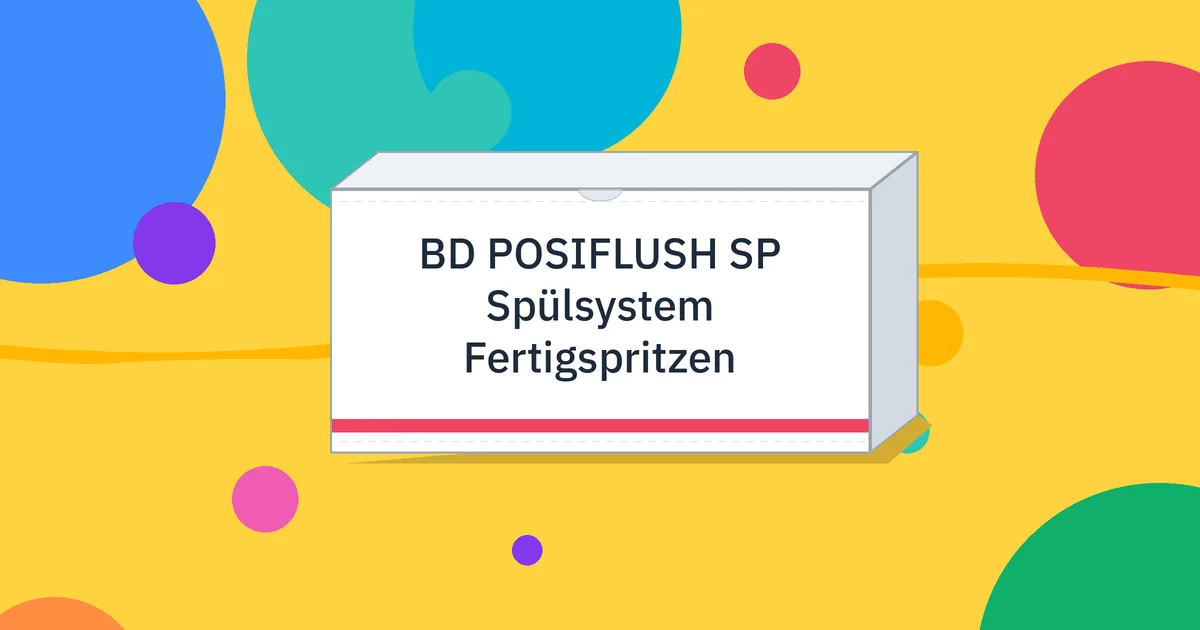Symbolbild: Packung mit der Aufschrift BD POSIFLUSH SP Spülsystem Fertigspritzen (PZN 19235680) – Verfügbarkeit und Bezug in Apotheken in Frankfurt am Main