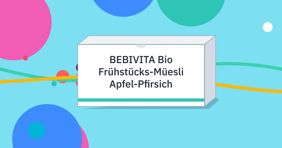 Symbolbild: Packung mit der Aufschrift BEBIVITA Bio Frühstücks-Müesli Apfel-Pfirsich (PZN 16838610) – Verfügbarkeit und Bezug in Apotheken in Frankfurt am Main