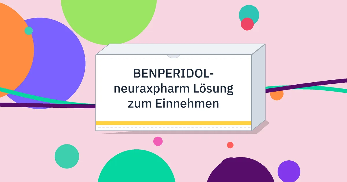 Symbolbild: Packung mit der Aufschrift BENPERIDOL-neuraxpharm Lösung zum Einnehmen (PZN 04463406) – Verfügbarkeit und Bezug in Apotheken in Frankfurt am Main