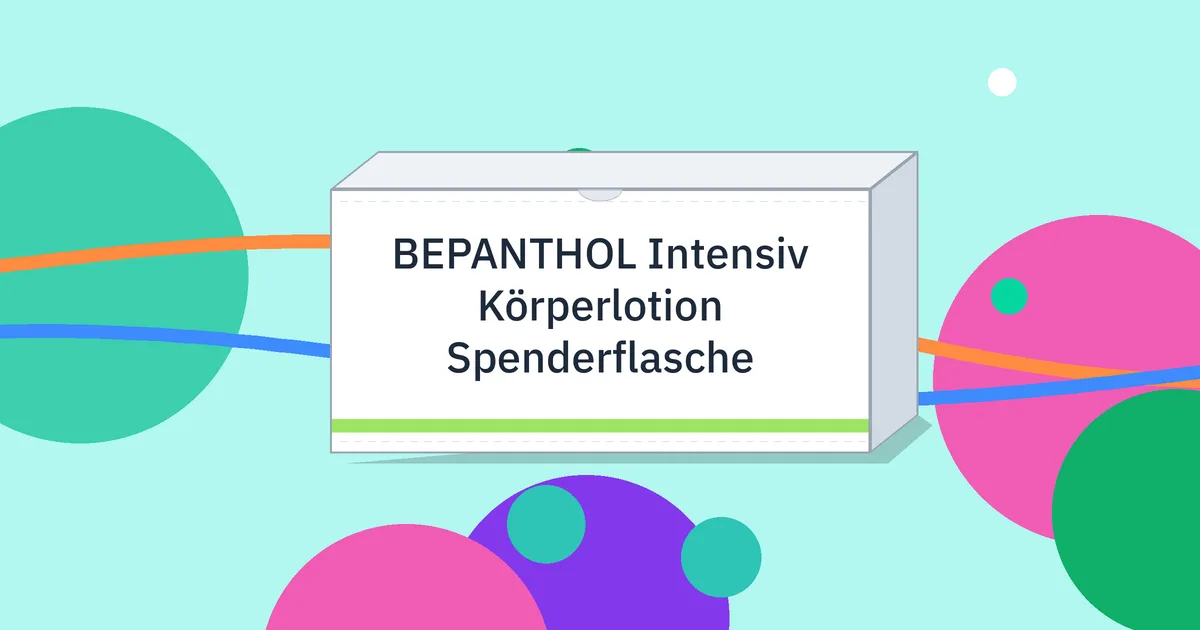 Symbolbild: Packung mit der Aufschrift BEPANTHOL Intensiv Körperlotion Spenderflasche (PZN 01627592) – Verfügbarkeit und Bezug in Apotheken in Frankfurt am Main