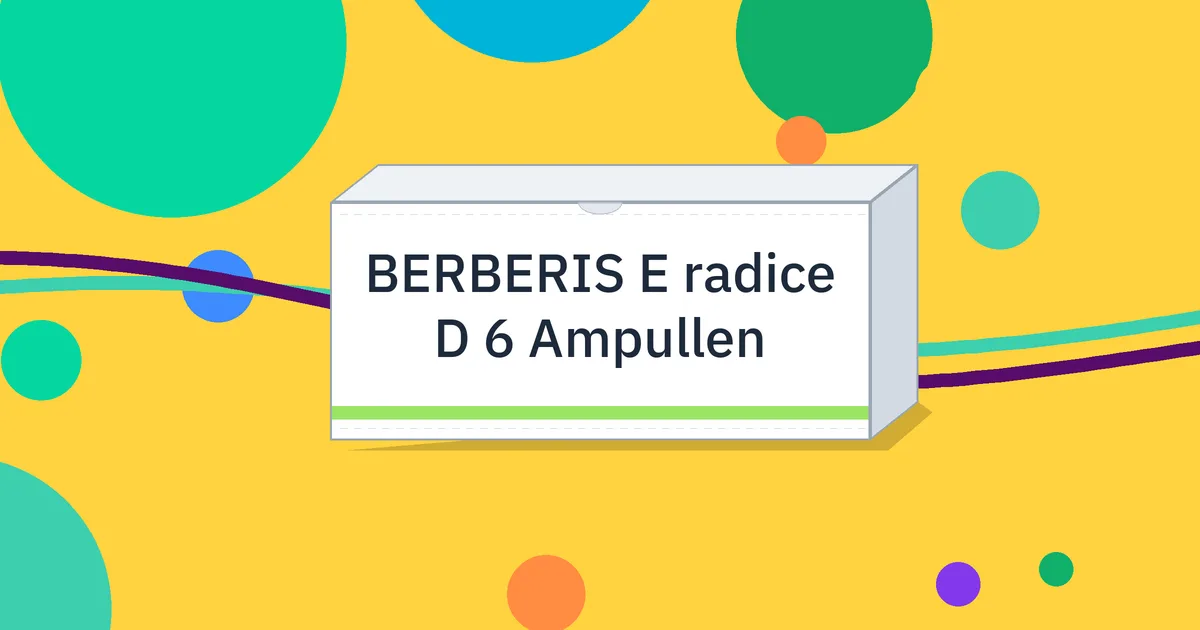 Symbolbild: Packung mit der Aufschrift BERBERIS E radice D 6 Ampullen (PZN 02883765) – Verfügbarkeit und Bezug in Apotheken in Frankfurt am Main