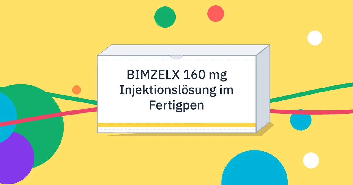 Symbolbild: Packung mit der Aufschrift BIMZELX 160 mg Injektionslösung im Fertigpen (PZN 18380405) – Verfügbarkeit und Bezug in Apotheken in Frankfurt am Main