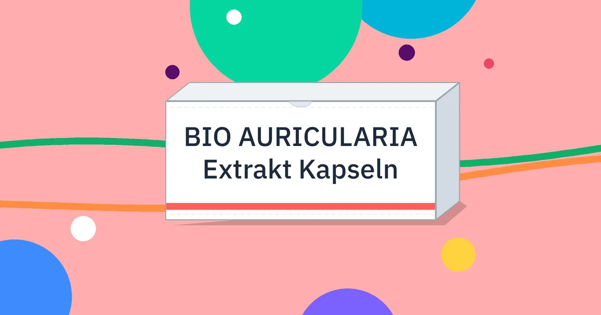 Symbolbild: Packung mit der Aufschrift BIO AURICULARIA Extrakt Kapseln (PZN 17626809) – Verfügbarkeit und Bezug in Apotheken in Frankfurt am Main
