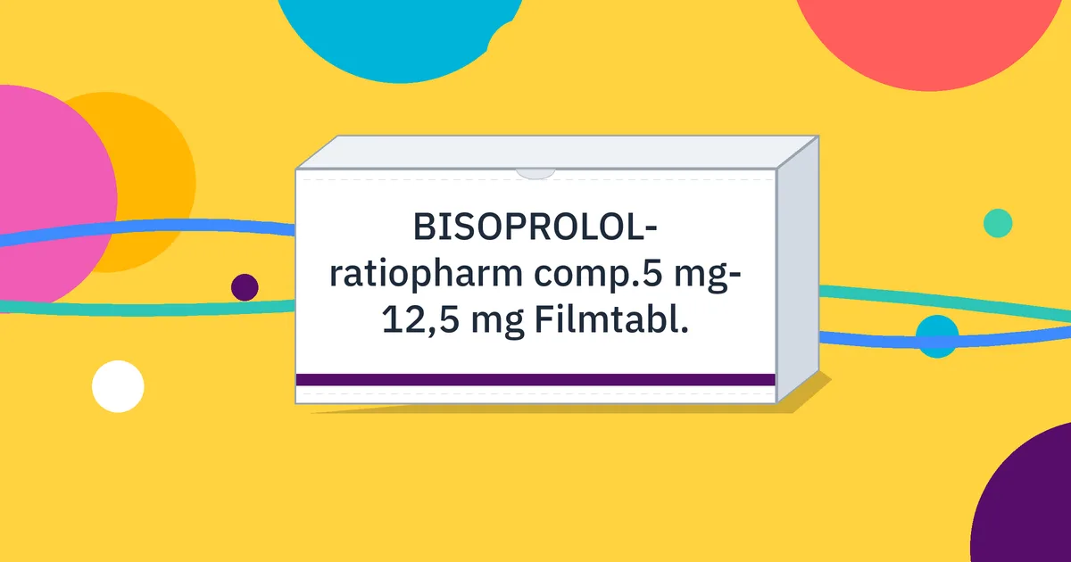 Symbolbild: Packung mit der Aufschrift BISOPROLOL-ratiopharm comp.5 mg-12,5 mg Filmtabl. (PZN 02859293) – Verfügbarkeit und Bezug in Apotheken in Frankfurt am Main