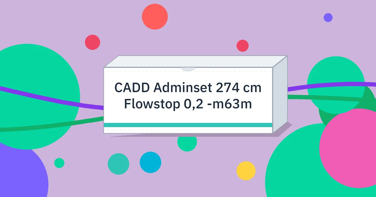 Symbolbild: Packung mit der Aufschrift CADD Adminset 274 cm Flowstop 0,2 -m63m (PZN 11241971) – Verfügbarkeit und Bezug in Apotheken in Frankfurt am Main