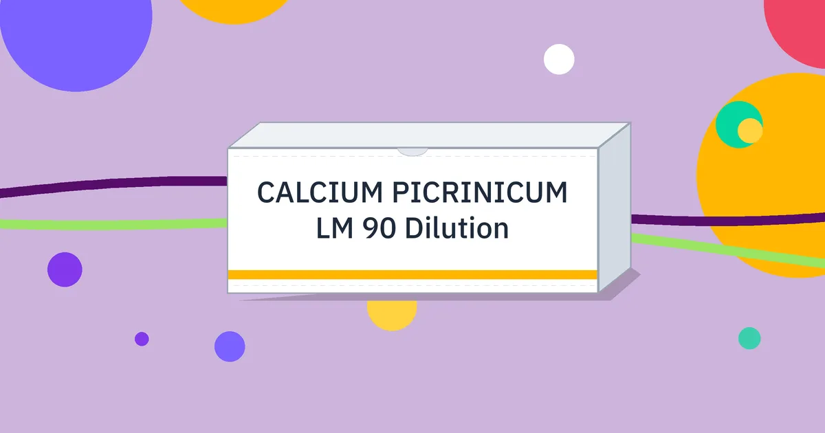 Symbolbild: Packung mit der Aufschrift CALCIUM PICRINICUM LM 90 Dilution (PZN 13410975) – Verfügbarkeit und Bezug in Apotheken in Frankfurt am Main