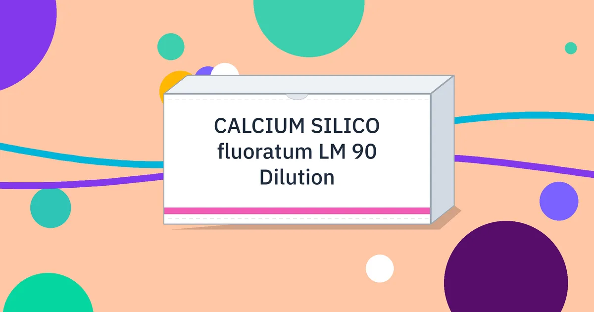 Symbolbild: Packung mit der Aufschrift CALCIUM SILICO fluoratum LM 90 Dilution (PZN 12806381) – Verfügbarkeit und Bezug in Apotheken in Frankfurt am Main