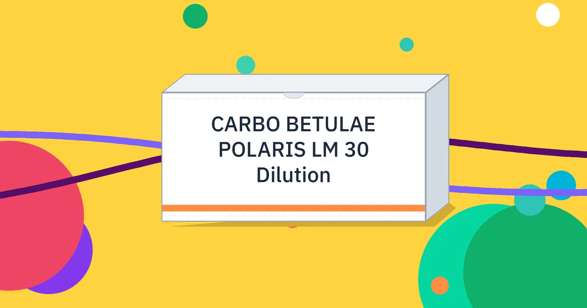 Symbolbild: Packung mit der Aufschrift CARBO BETULAE POLARIS LM 30 Dilution (PZN 13764437) – Verfügbarkeit und Bezug in Apotheken in Frankfurt am Main