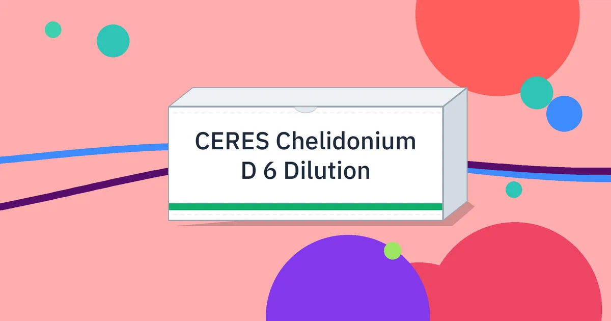 Symbolbild: Packung mit der Aufschrift CERES Chelidonium D 6 Dilution (PZN 00971264) – Verfügbarkeit und Bezug in Apotheken in Frankfurt am Main