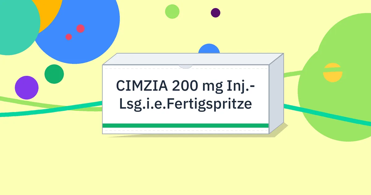 Symbolbild: Packung mit der Aufschrift CIMZIA 200 mg Inj.-Lsg.i.e.Fertigspritze (PZN 11668132) – Verfügbarkeit und Bezug in Apotheken in Frankfurt am Main
