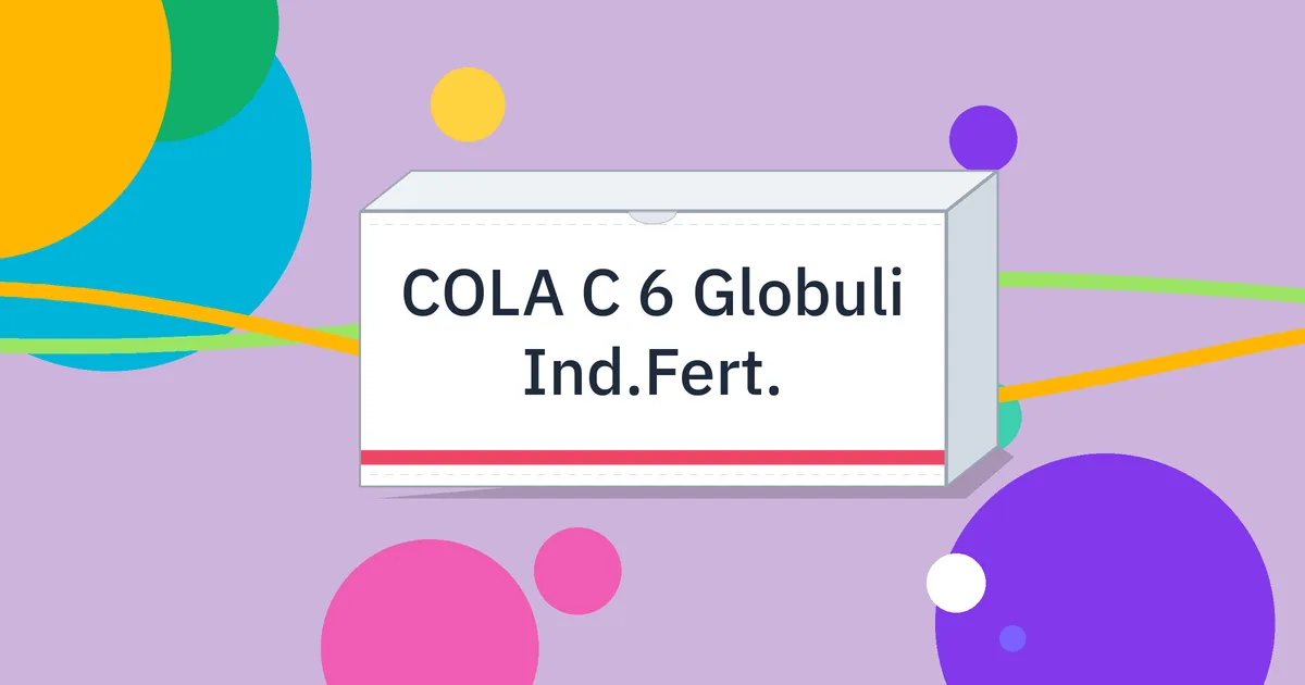 Symbolbild: Packung mit der Aufschrift COLA C 6 Globuli Ind.Fert. (PZN 17679846) – Verfügbarkeit und Bezug in Apotheken in Frankfurt am Main