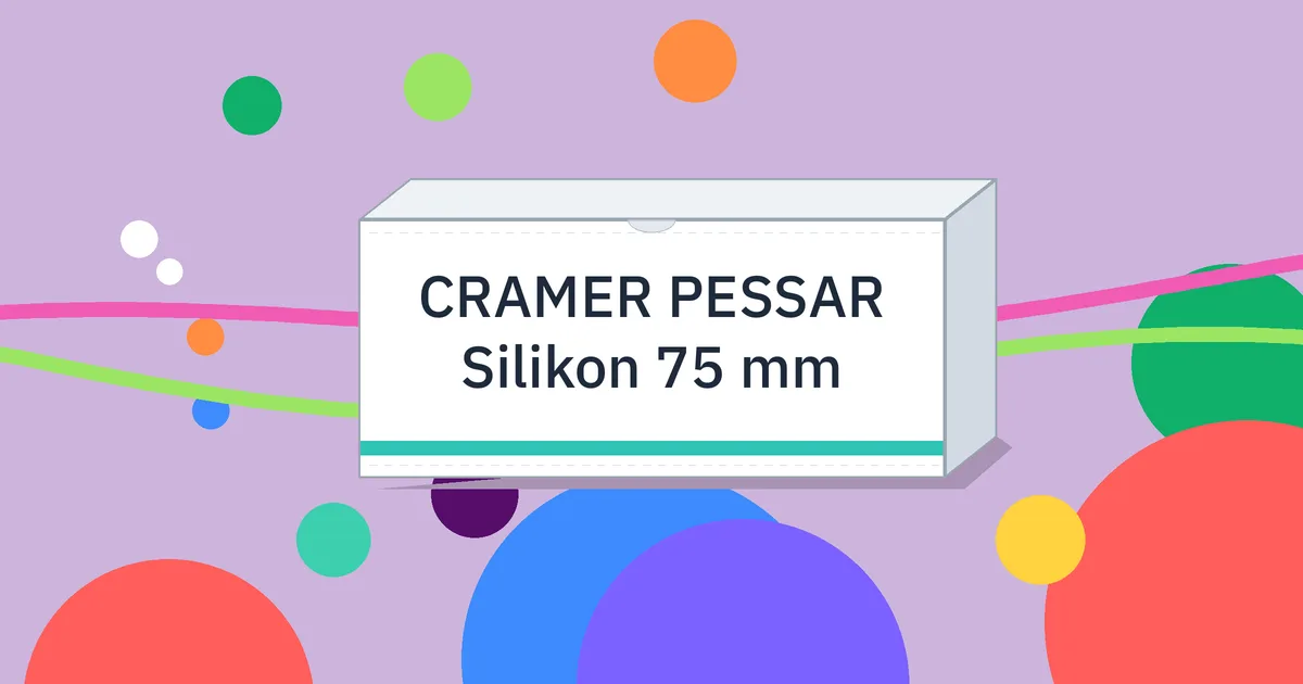 Symbolbild: Packung mit der Aufschrift CRAMER PESSAR Silikon 75 mm (PZN 04022688) – Verfügbarkeit und Bezug in Apotheken in Frankfurt am Main