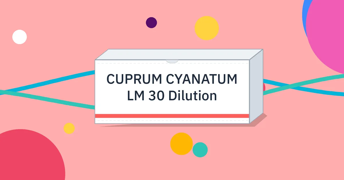 Symbolbild: Packung mit der Aufschrift CUPRUM CYANATUM LM 30 Dilution (PZN 13458404) – Verfügbarkeit und Bezug in Apotheken in Frankfurt am Main