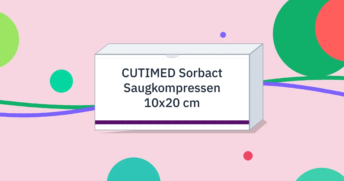Symbolbild: Packung mit der Aufschrift CUTIMED Sorbact Saugkompressen 10x20 cm (PZN 12584578) – Verfügbarkeit und Bezug in Apotheken in Frankfurt am Main