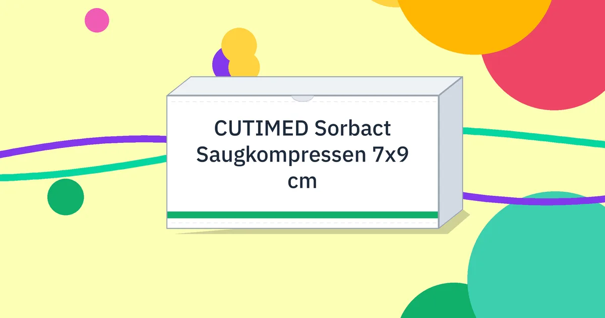 Symbolbild: Packung mit der Aufschrift CUTIMED Sorbact Saugkompressen 7x9 cm (PZN 18126629) – Verfügbarkeit und Bezug in Apotheken in Frankfurt am Main