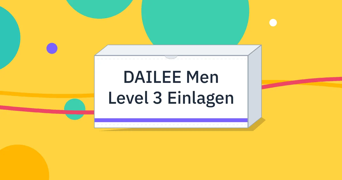 Symbolbild: Packung mit der Aufschrift DAILEE Men Level 3 Einlagen (PZN 12482286) – Verfügbarkeit und Bezug in Apotheken in Frankfurt am Main